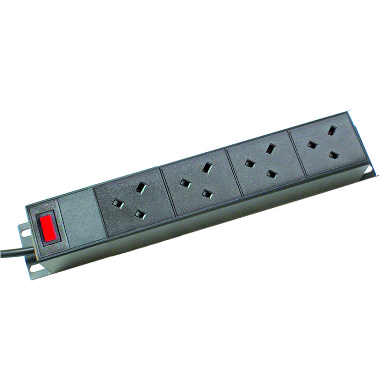 4 Way Neon Vertical Angled Right PDU - 16amp Commando - PDU Online